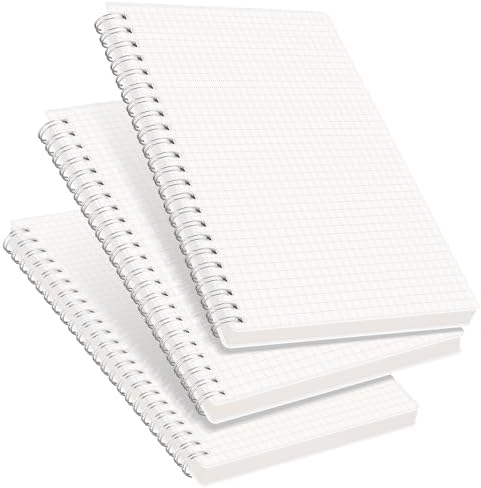 Amazon.com : WRENBEN 120gsm Graph Paper Composition Notebook A5 Spiral Notebook 160 Pages Per ...