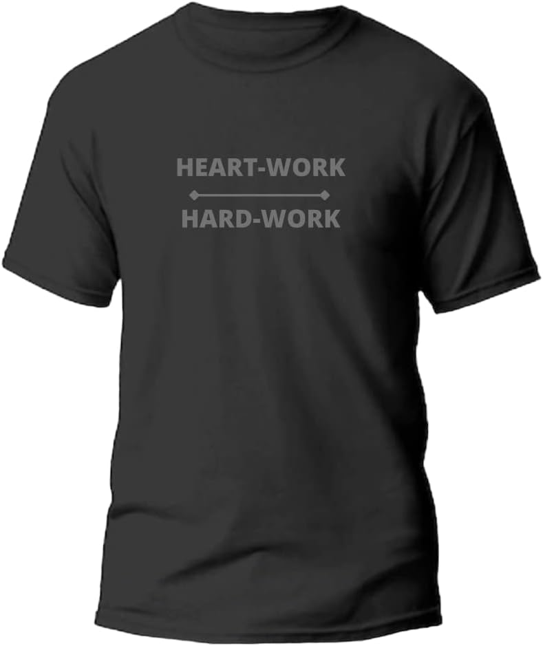 Amazon.com: Tukribish Motivational Gym T-Shirt Heart-Work Over Hard ...