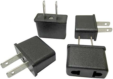 Amazon.com: Generic Round Europe to USA Plug Adapter - 5 Pack ...
