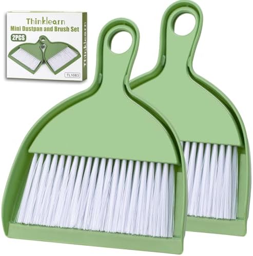 Amazon.com: Tyqour Mini Dustpan and Brush Set Durable Small Broom and ...