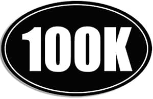 Amazon.com: GHaynes Distributing Black Oval 100K Kilometer Sticker ...
