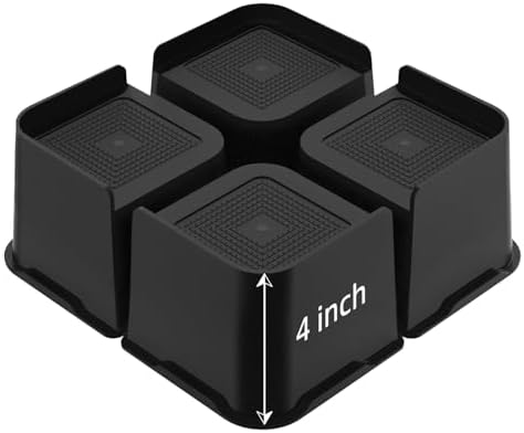 JONHWI Bed Risers, Oversized Furniture Risers, 4 inch Raise Blocks for ...