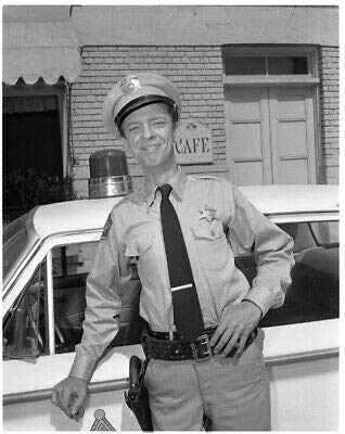 Don Knotts Sherrif Barney Fife Police Car Original 5x4 B/W Photo ...