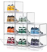 Amazon.com: 12 Pack X-Large Acrylic Clear Shoe Boxes,Professional Boot ...