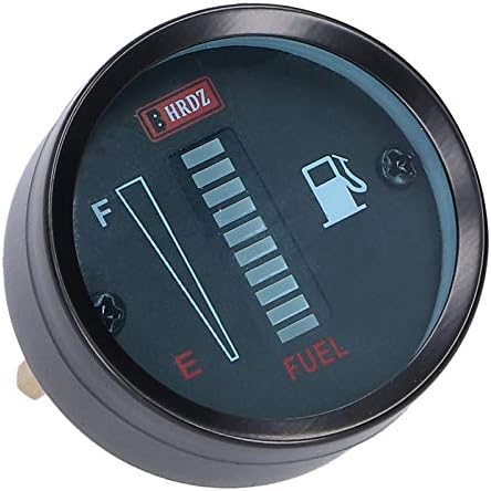 LED Fuel Meter Gauge Indicator - 52mm Dia, 12V Adjustable Resistance ...
