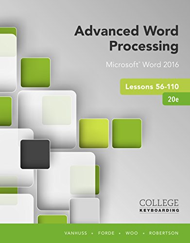Amazon.com: Advanced Word Processing Lessons 56-110, Microsoft Word ...