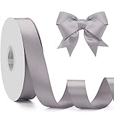 Amazon.com: 3/8 Inch x 100Yds Thin White Satin Ribbon Double Faced ...