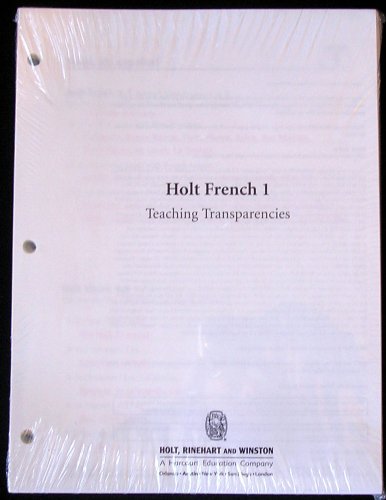 Holt French 1 Teaching Transparencies: Holt, Rinehart and Winston, Inc ...
