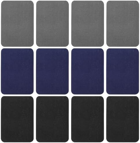 Gjinxi 12Pcs Fabric Repair Patches, 4 x 3 Inches Cotton Iron on Patches ...