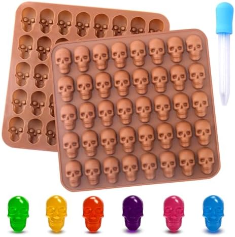 Amazon.com: Webake Skull Chocolate Mold with 5 Different Shapes ...