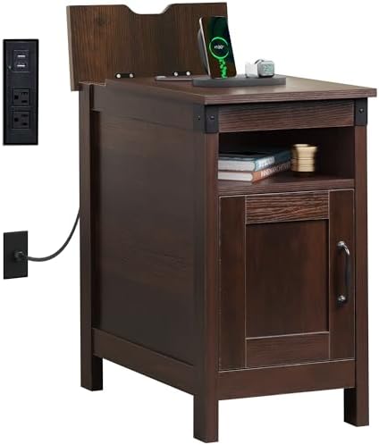 Amazon.com: Rotating End Table, Modern Farmhouse End Table with ...