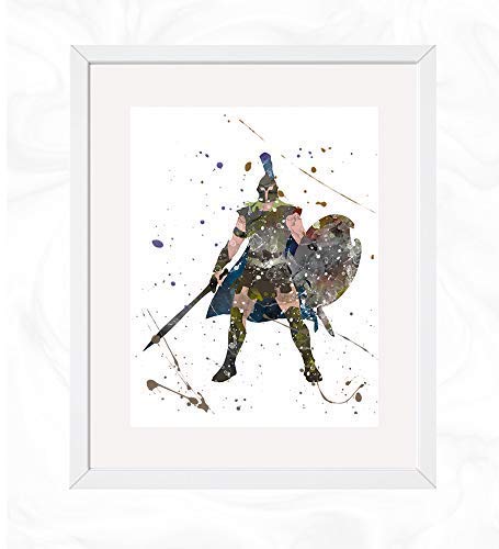 Amazon.com: Achilles Prints, Greek Mythology Watercolor, Nursery Wall ...
