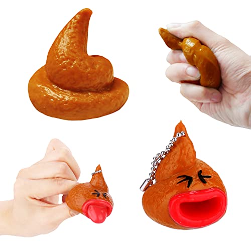 2 Style Poo Real Stress Ball Sensory Toy-Squishy Stretchy Poo Stress ...