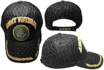 United States Army Veteran MESH Embroidered Baseball Cap USA Vet Seal ...