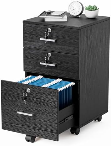 Amazon.com : DEVAISE 3 Drawer File Cabinet for Home Office, Wood Under ...