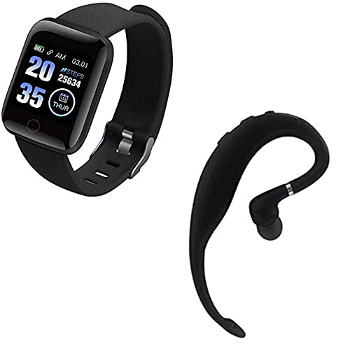 Raptas Combo Pack of 2 Items - Bluetooth D116 SmartWatch with Heart ...