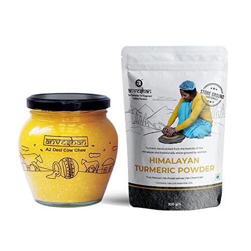 Anveshan Empowering farmers with technology A2 Cow Ghee 500 ml | Glass ...