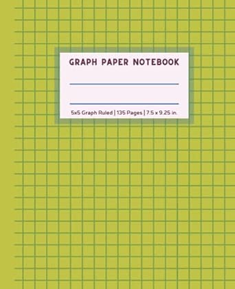 Graph Paper Notebook 5x5 Graph Ruled: 135 Pages | Quad Ruled Grid ...