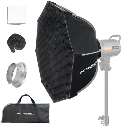 Amazon.com : 24''/60CM Folding Quick Set-up Octagon Softbox with Bowens ...