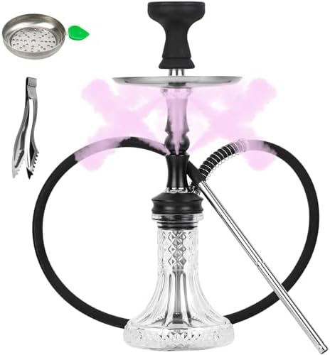 Amazon.com: Hookah Complete Set with Glass Base Unique Upper and Lower ...