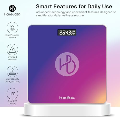 HOMEBASIC Digital Weight Machine for Body Weight|Weighing Scale with ...