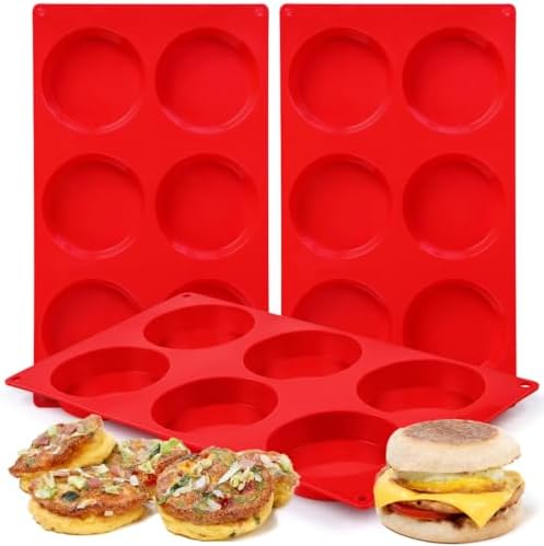 Amazon.com: Zorazio 4Inch Round Silicone Mold for Baking, 3Pcs Large ...