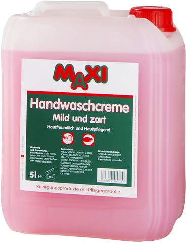 MAXI Handwaschcreme, Mild und zart, parfümiert, rosé (5 l) : Amazon.de ...