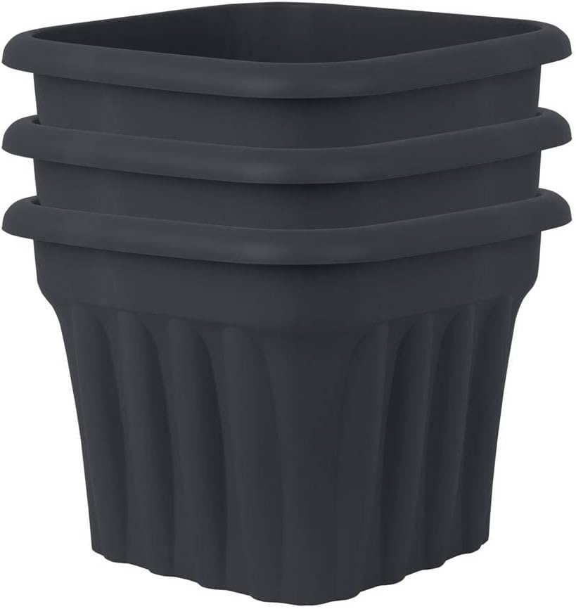 Muddy Hands Set of 3 - Grey 25 Litre Plant Pots Outdoor Garden ...