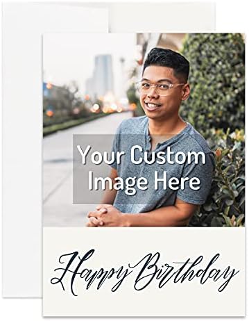 Amazon.com : Personalized Happy Birthday Card Custom Your Photo Image ...