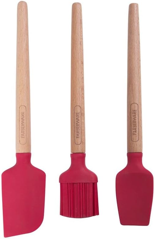 Amazon.com: Farberware Mini Wood Baking Set, Includes a Mini Basting ...