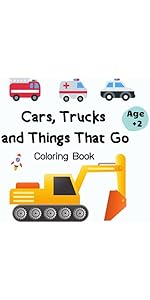 Cars and Trucks Activity Book for Preschool Kids: Colors, Numbers ...