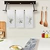 Kemingni Sage Green Eucalyptus Botanical Kitchen Towels Set of 3 ...