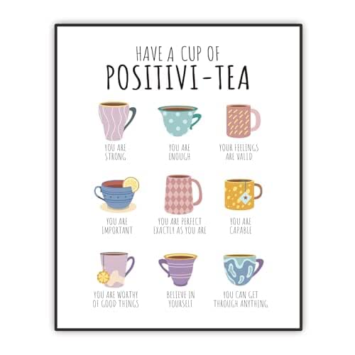 Amazon.com: Have a Cup of Positive-Tea, Self Affirmation Print, Mental ...