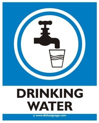 Drinking Water Sign Board : Amazon.in: Office Products