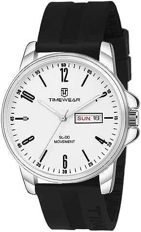TIMEWEAR Analog New Track Roman Dial, Day Date Functioning, Black ...