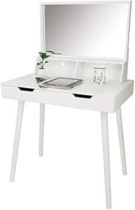 Amazon.com: GYCHEE Vanity with Drawers and Mirror, Makeup Vanity Desk ...
