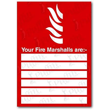 Your Fire Marshalls Are Sign (Self Adhesive, A5) : Amazon.co.uk: DIY ...