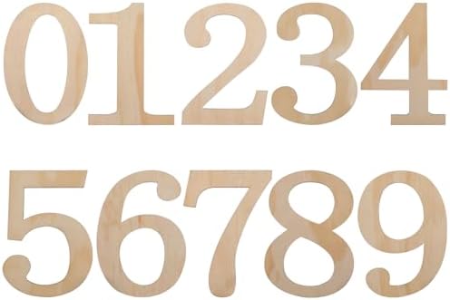 Amazon.com: Wooden Numbers 8inch 0-9,for handicrafts, DIY Combinations ...