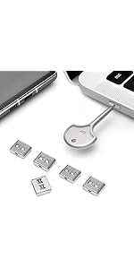 Amazon.com: PortPlugs USB-C Port Blockers with Key - Durable Stainless ...