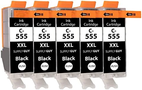Supply Guy 5 Ink cartridges compatible with Canon PGI-555 PGBK Black ...