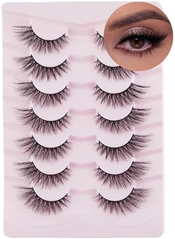 Amazon.com: Ukrizi Natural Lashes Mink Natural Eyelashes False Eyelashes Natural Look False ...