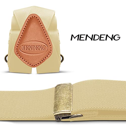 Buy MENDENG Men's Suspenders Vintage 4 Swivel Hook Adjustable Braces ...
