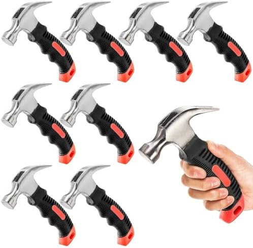 Mezchi 8 Pack 12 oz Small Hammer Tool, Mini Claw Hammer with Soft ...