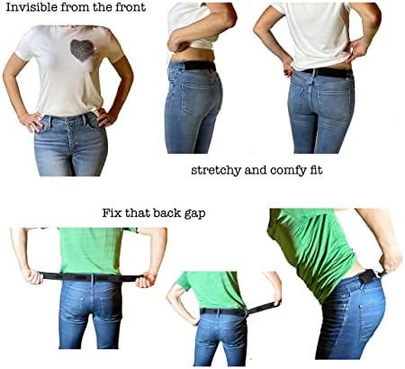 Invisible No Buckle Elastic Belt for Men and Women: 1 1/2" Wide, Waist ...