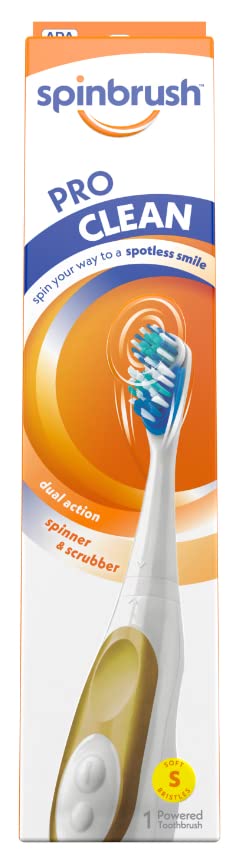 Amazon.com : Spinbrush Pro Ultra White Powdered Toothbrush, Soft (Pack ...