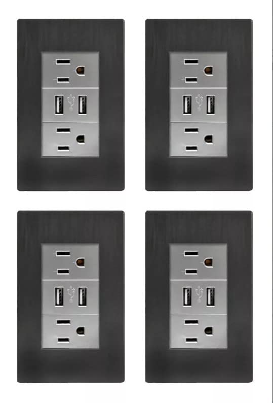Megaluz HY-J310 Tomacorriente USB 2 puertos de carga, enchufe contacto ...