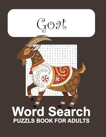 The Goat Word Search Puzzle Book: Large Print Word Searches Featuring ...