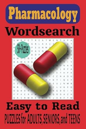 Pharmacology Word Search Puzzle Book: Word Searches with Easy to Read ...