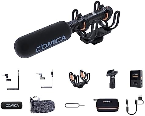 Amazon.com: Comica VM30 Wireless Shotgun Microphone for Camera - Super ...