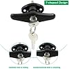 Amazon.com: BokWin 1 Set Camper Shell T-Handles Lock Black Truck Cap ...